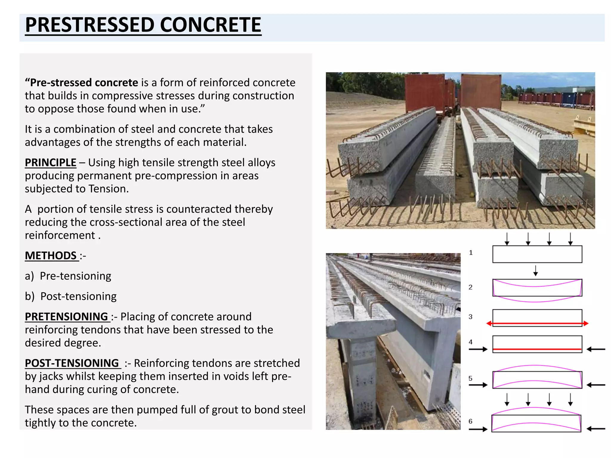 Prestressed concrete | PPT | Free Download