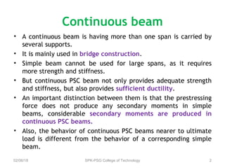 Prestressed concrete continuous beam | PPT