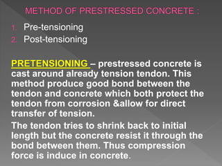 Prestresses concrete | PPTX