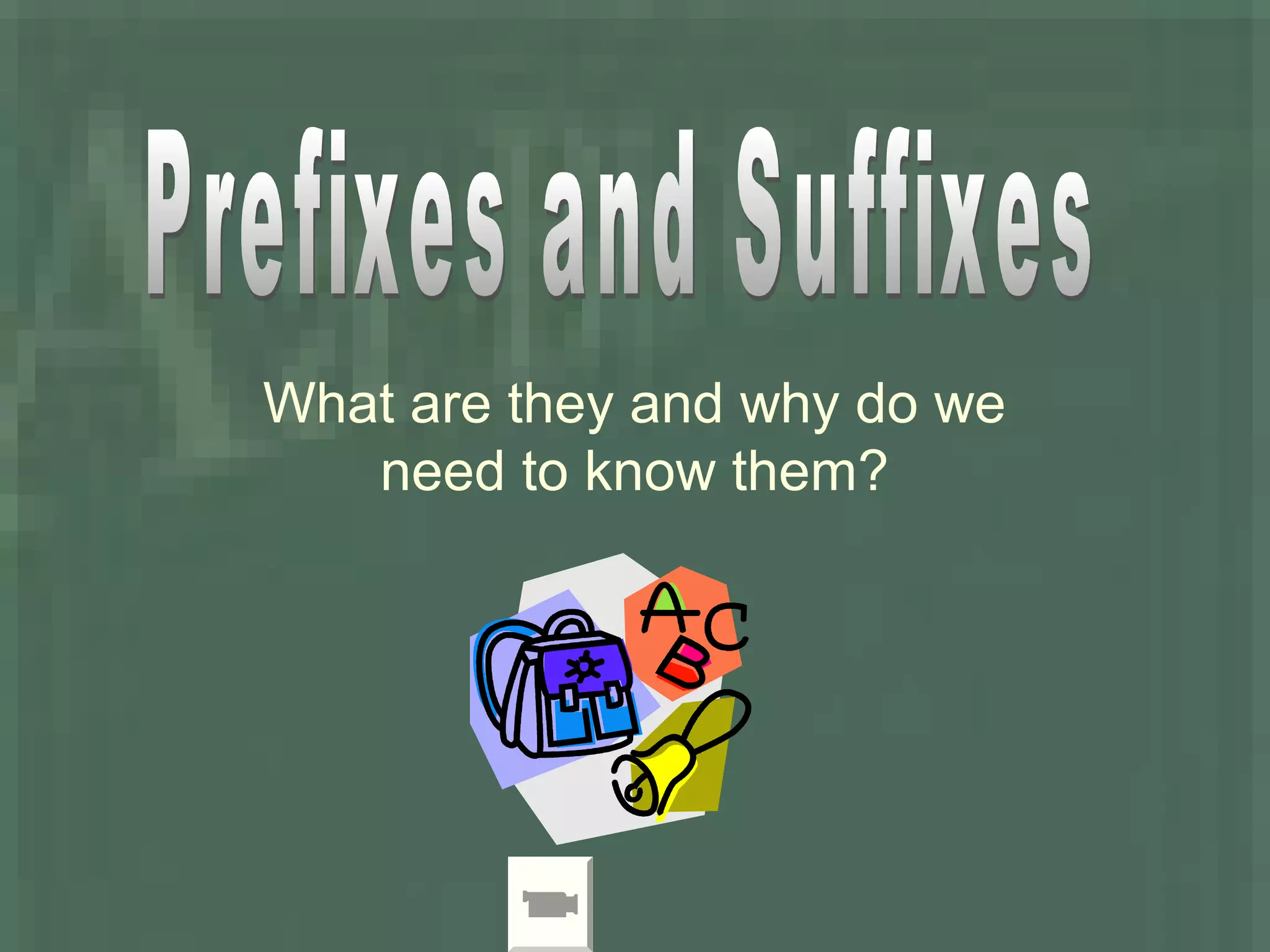 Pre suffixes | PPT