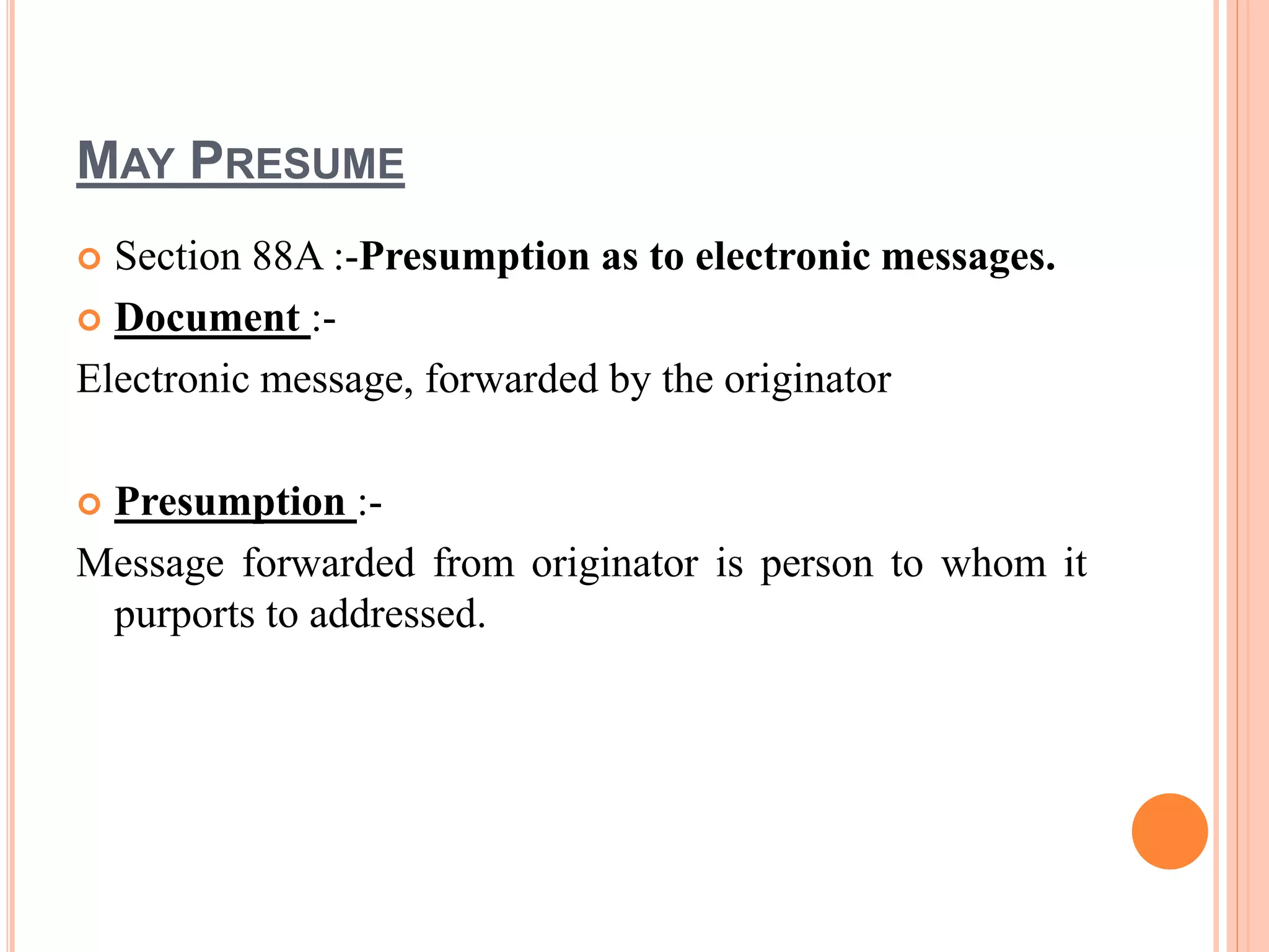 Presumption as to documents | PPTX