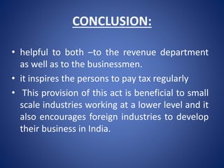 PRESUMPTIVE TAXATION UNDER INCOME TAX ACT,1961 | PPTX