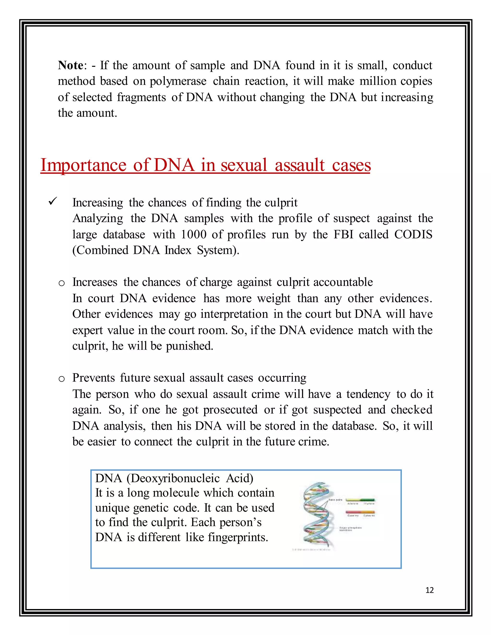 Presumptive test for seminal fluid | DOCX