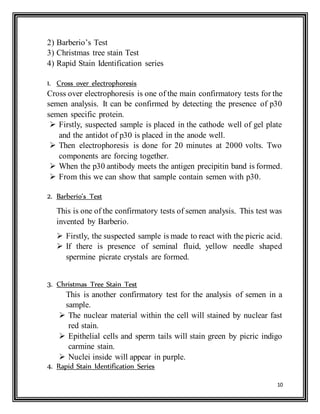 Presumptive test for seminal fluid | DOCX