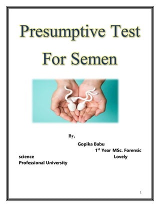 Presumptive test for seminal fluid | PDF