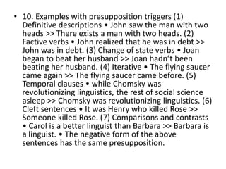 Presupossition | PPT