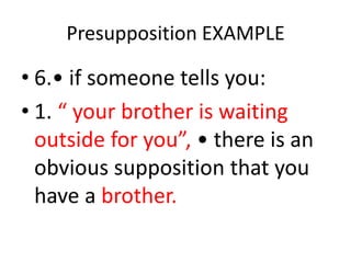 Presupossition | PPT
