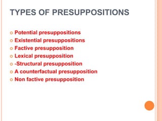 Presupposition | PPTX