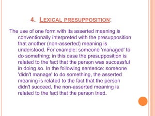 Presupposition | PPTX