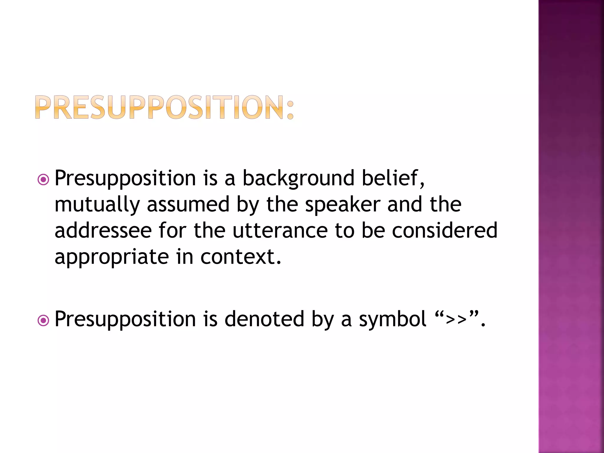 Presupposition | PPTX