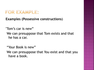 Presupposition | PPTX