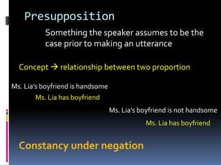 Presupposition & entailment | PPTX