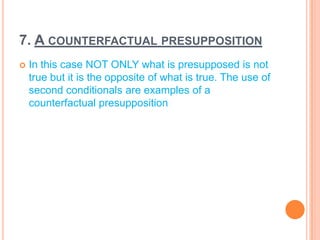 presupposition, Entailment and its different Types | PPT