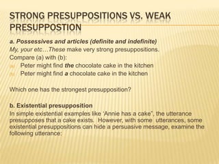 Presupposition lecture | PPTX