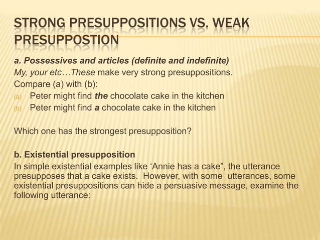 Presupposition lecture | PPTX