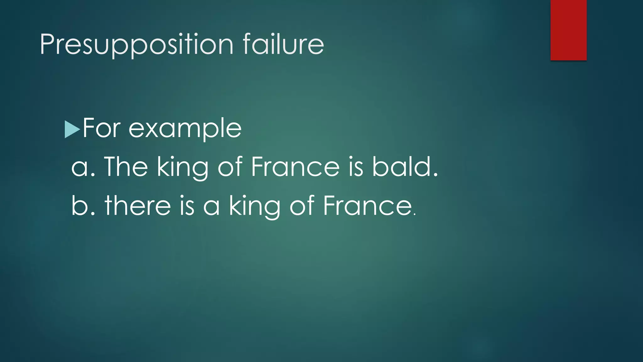 Presupposition and entailment | PDF