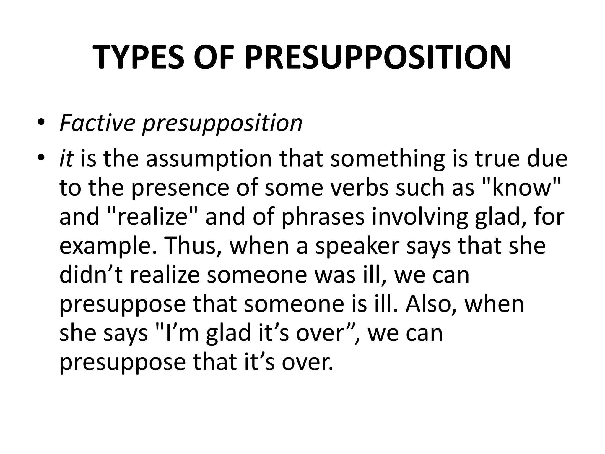 Presupposition & entailmant | PPTX