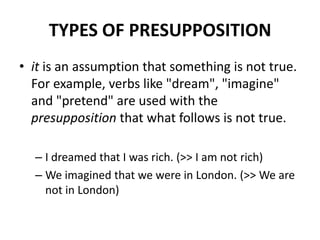 Presupposition & entailmant | PPT