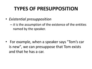 Presupposition & entailmant | PPT