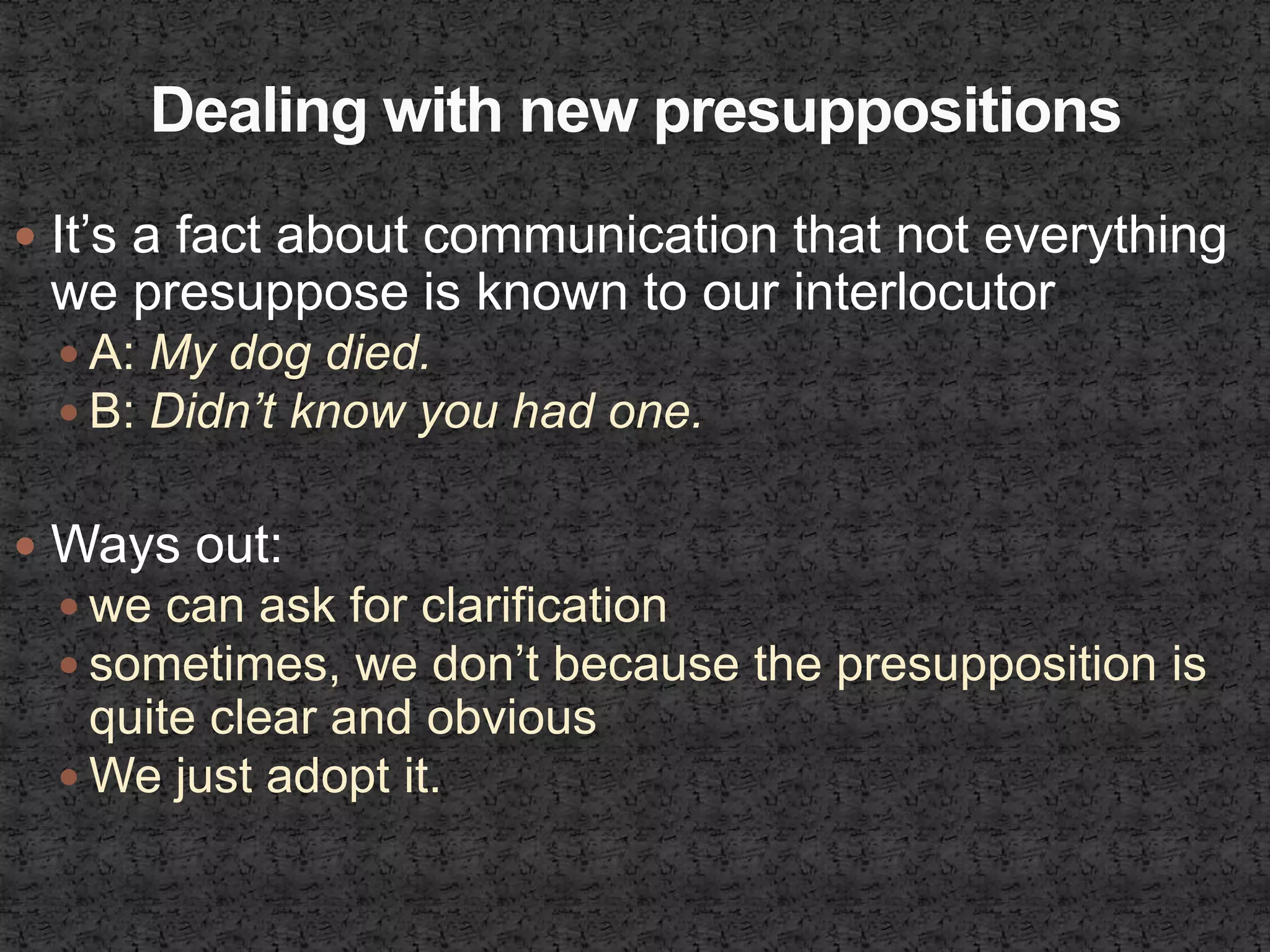 Presupposition | PPSX