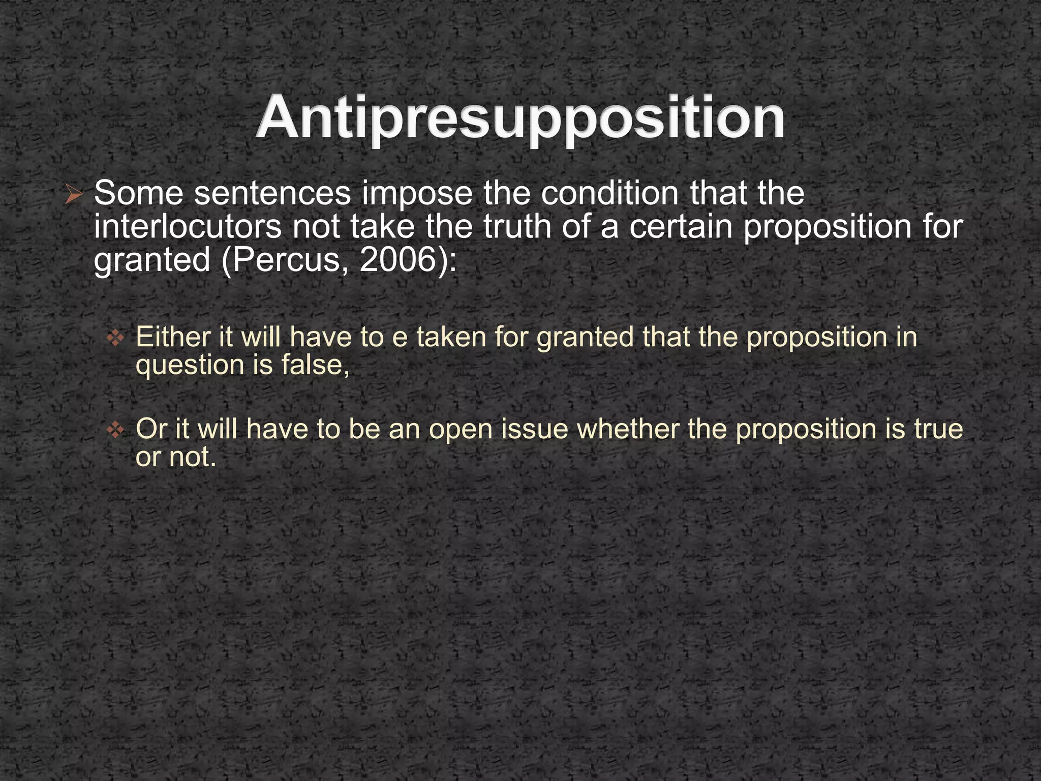 Presupposition | PPSX