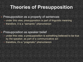 Presupposition