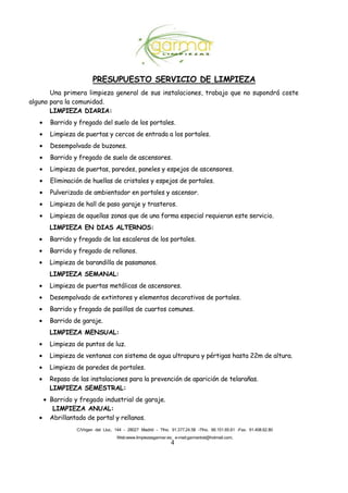 Presupuesto berlín garmar | PDF