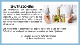 Presupuesto de inversiones, contabilidades de costos | PPTX