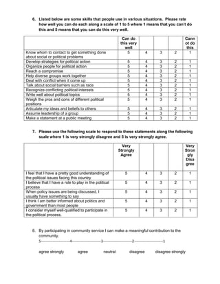 Pre survey service learning | DOCX