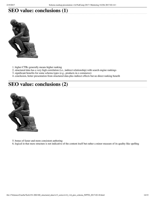 Structured data SEO presentation WPTO Robin Macrae 2017-02-18 | PDF