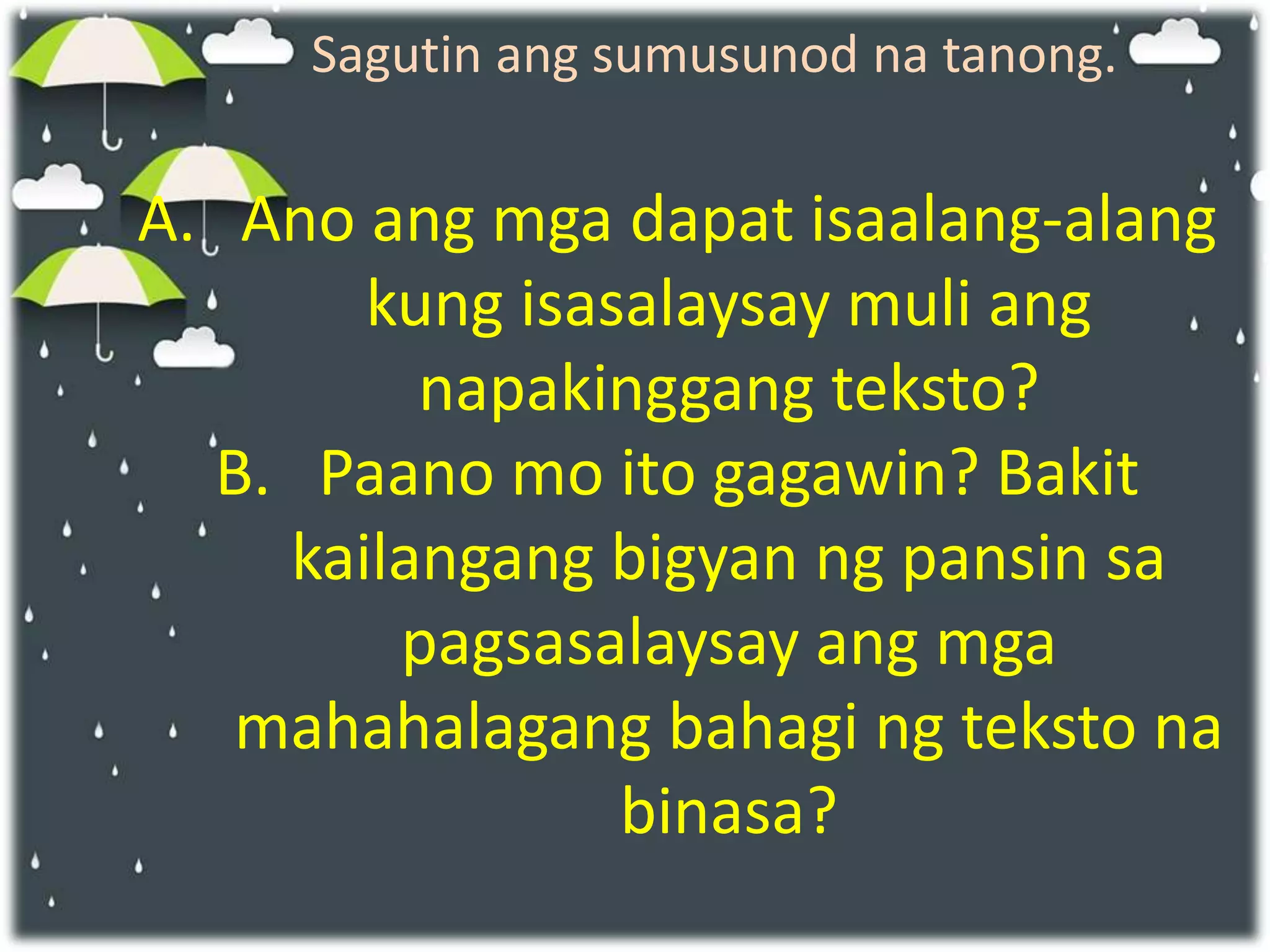 Pagsagot sa Tanong na Bakit at Paano | PPTX