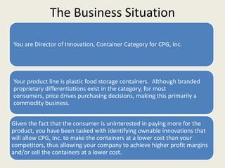 Case Study for Workshop 1 Second Annual Open Innovation Summit | PPTX