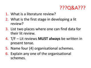 Literature Review | PDF