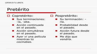 PRETÉRITO Y COPRETÉRITO | PPTX