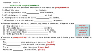 PRETÉRITO Y COPRETÉRITO | PPTX