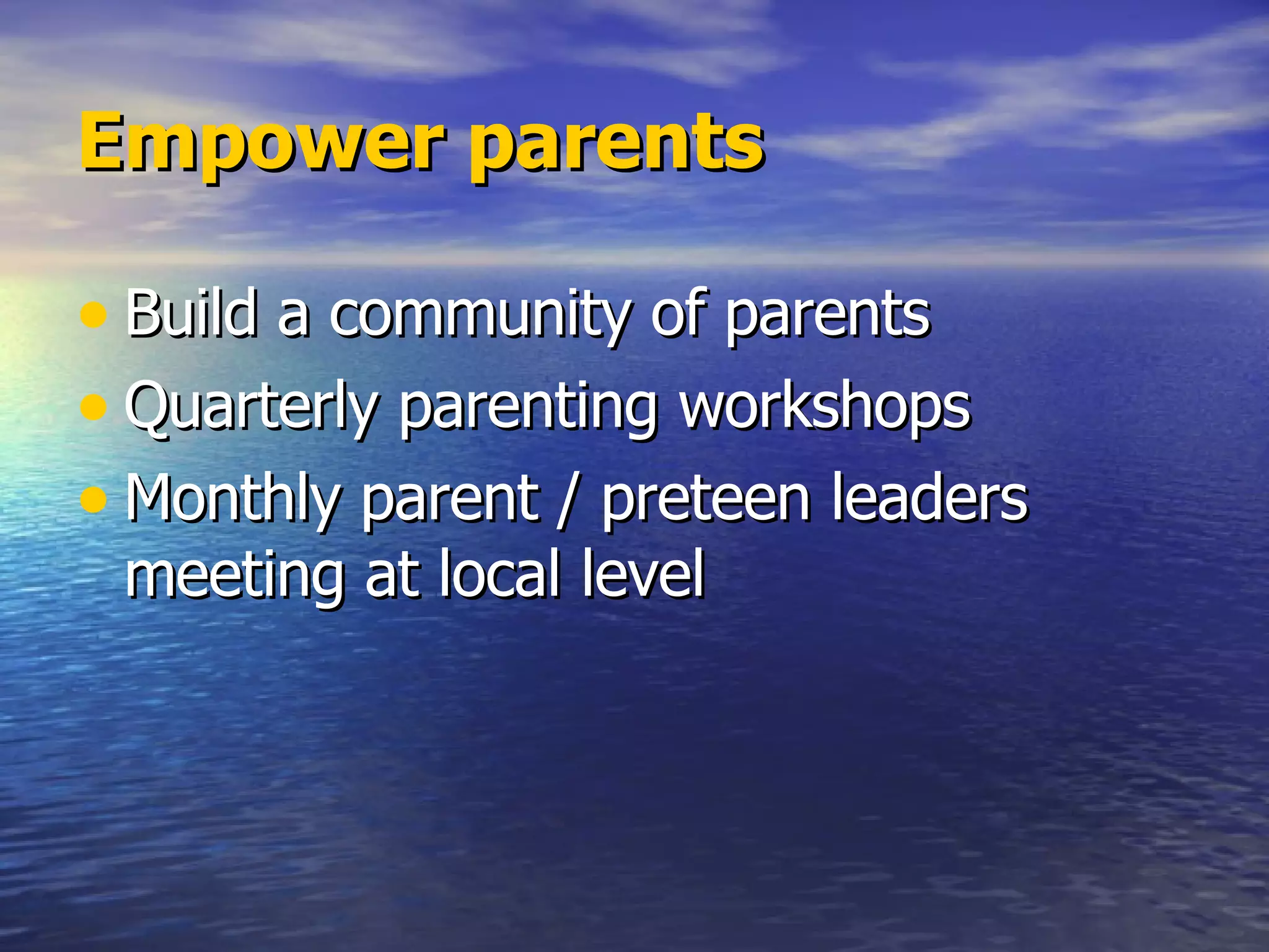 Preteen ministry launch 2008 | PPT | Christianity | Religion & Spirituality