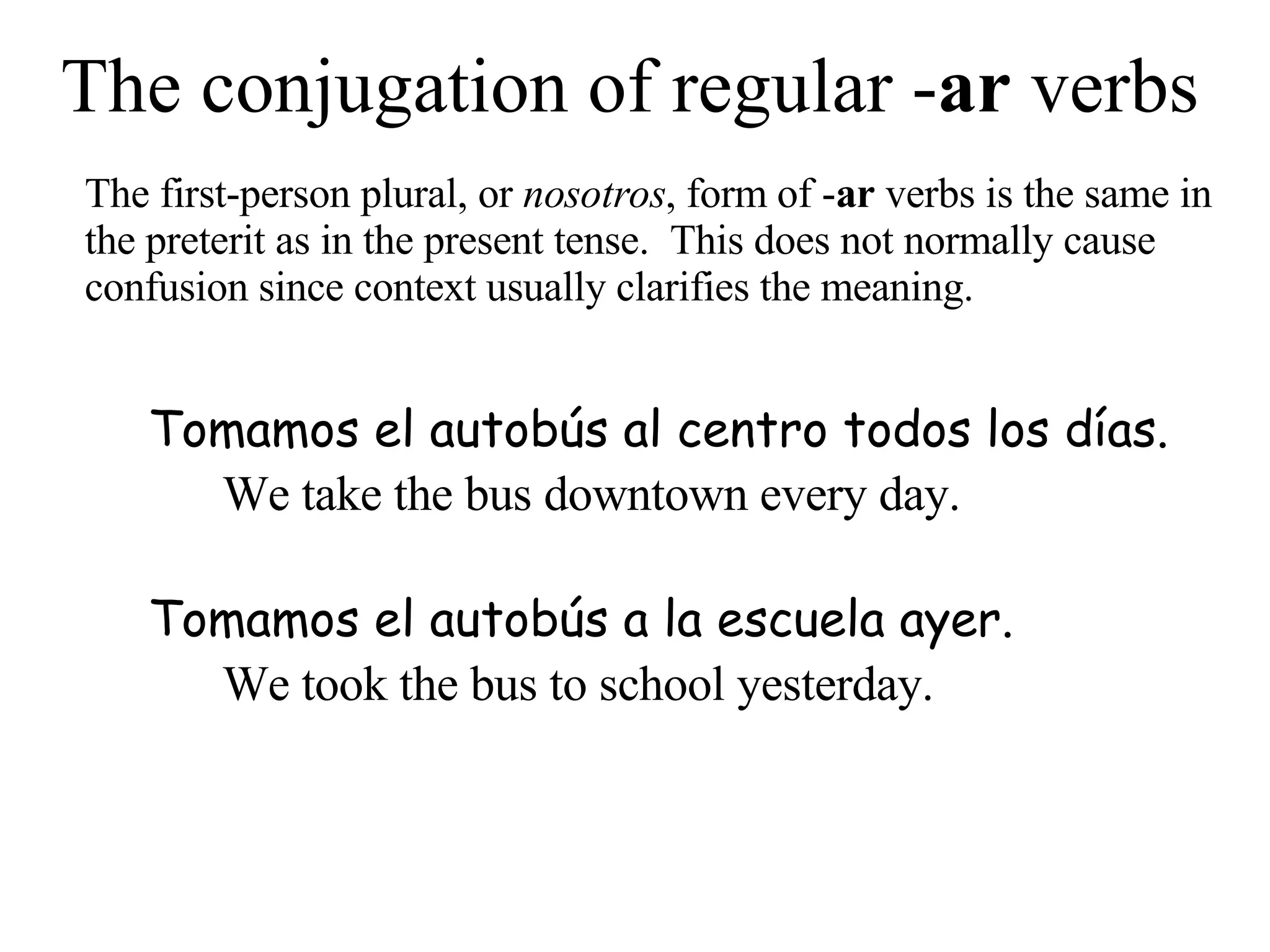 Preterit Of Regular Verbs | PPT