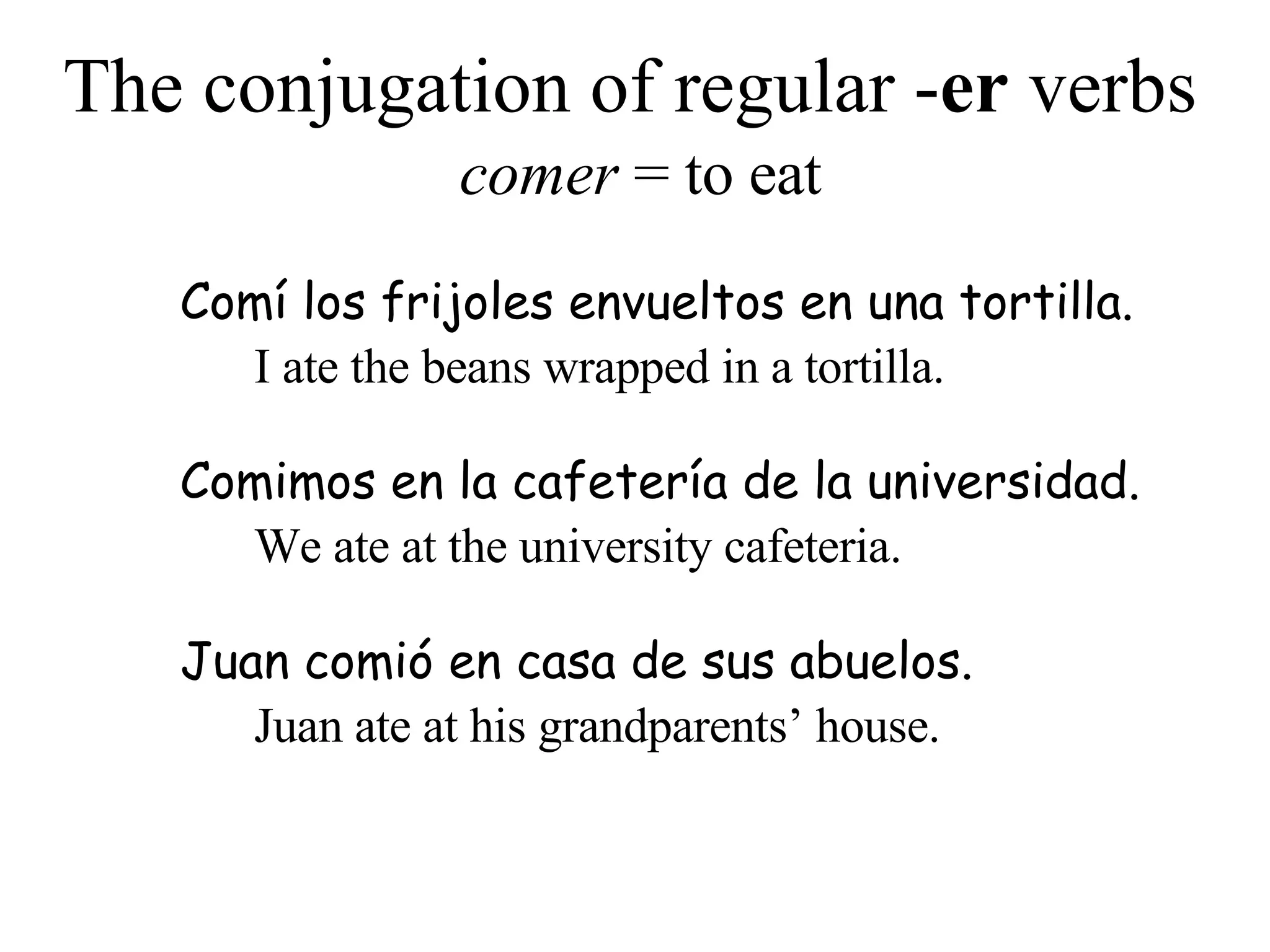 Preterit Of Regular Verbs | PPT