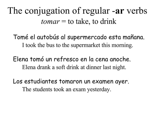 Preterit Of Regular Verbs | PPT