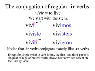 Preterit Of Regular Verbs | PPT