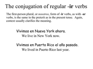 Preterit Of Regular Verbs | PPT