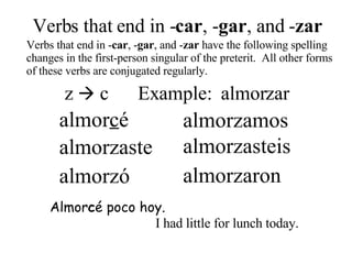 Preterit Of Regular Verbs | PPT