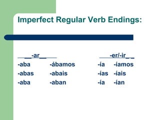 Preterite imperfect | PPT