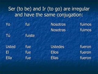 Preterite Tense Mine | PPT