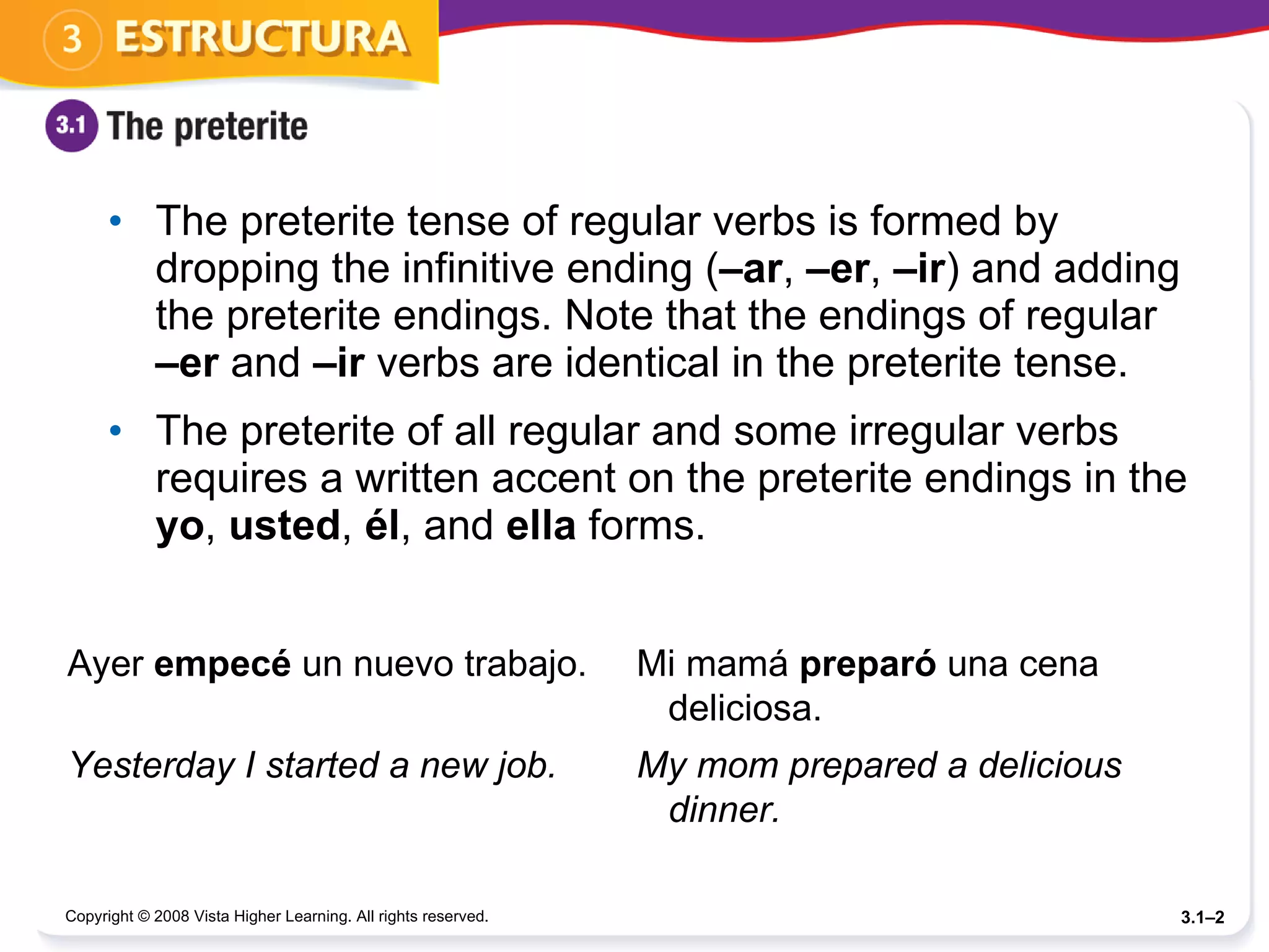 Preterite powerpoint | PPT