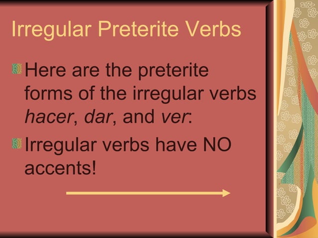 Preterite verbs | PPT