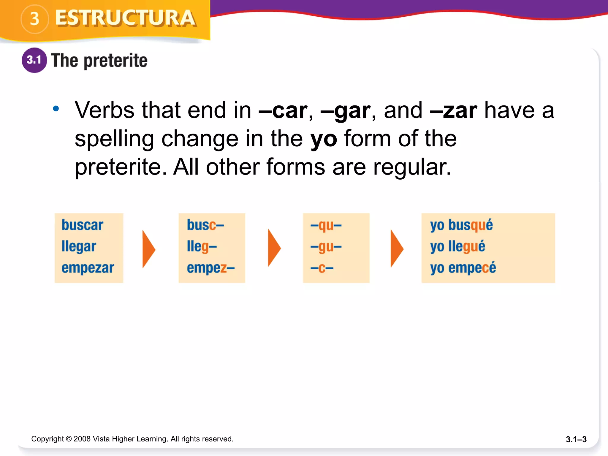 Preterite verb summary | PPT