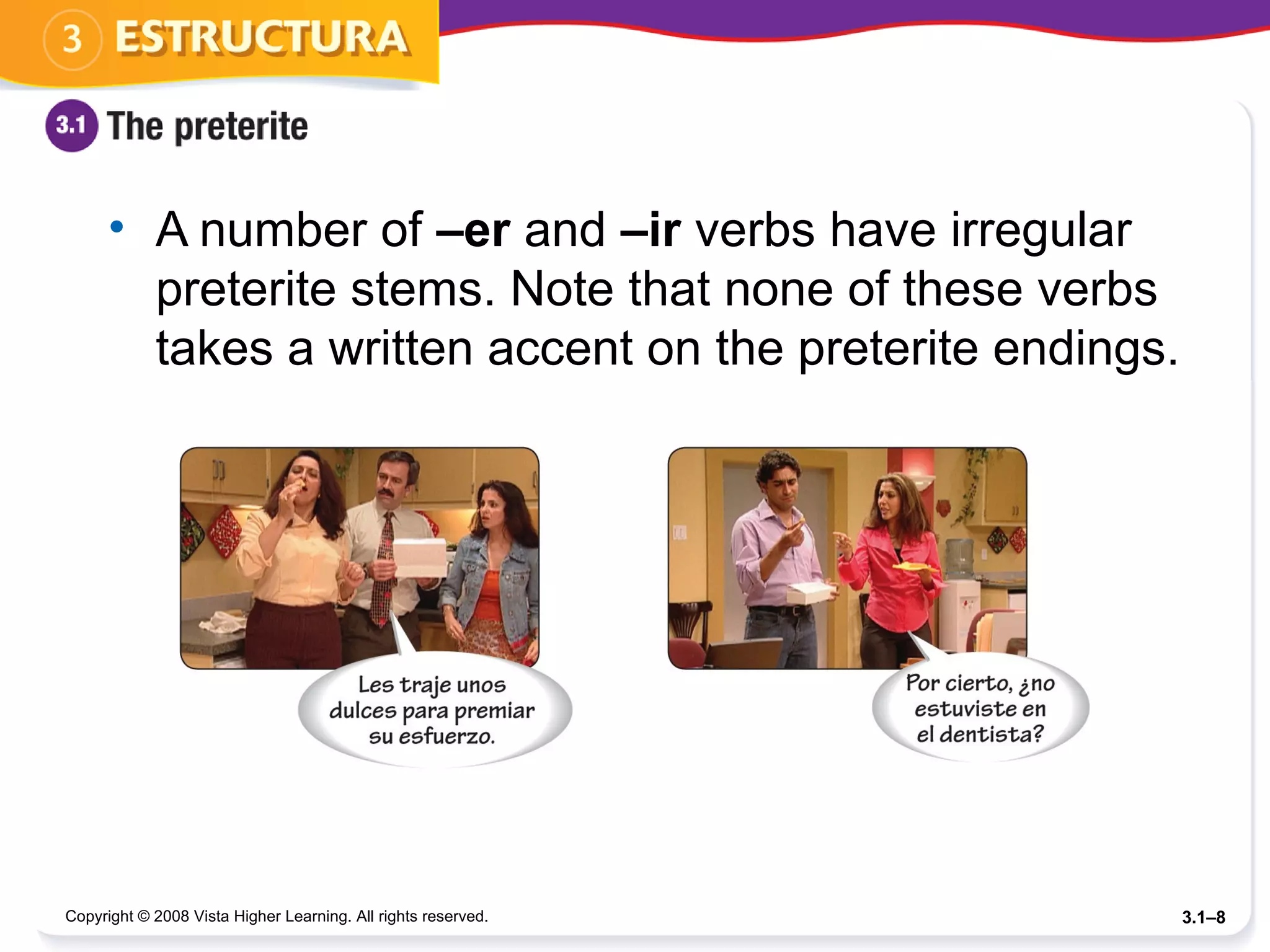 Preterite verb summary | PPT