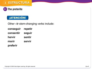Preterite verb summary | PPT