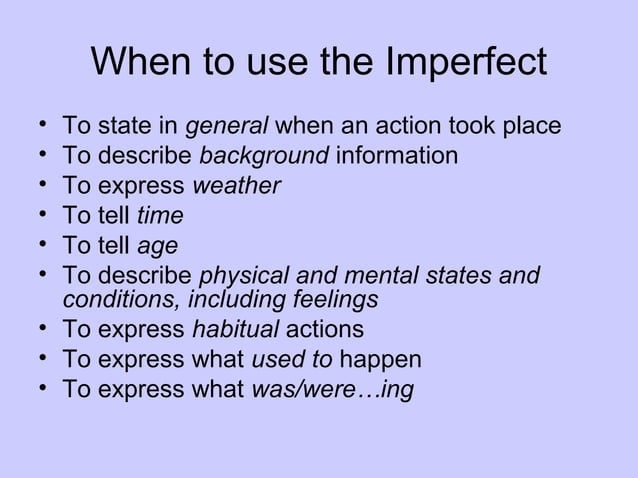 Preteritevsimperfect ppt-130123144415-phpapp01-1 | PPT | Travel